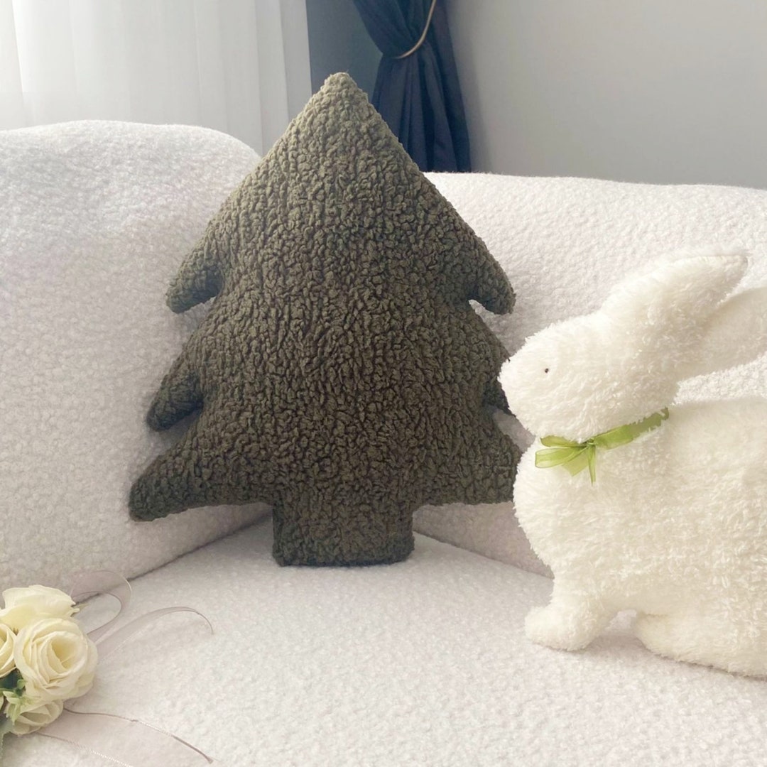 Tree Shaped Pillow, Christmas Pillow, Holiday Throw Pillow, Xmas Pillow ...