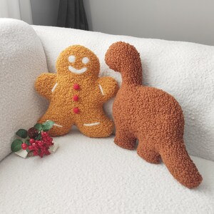 Plush Gingerbread Man Pillow, Christmas Pillow, Gingerbread Man Decor ...