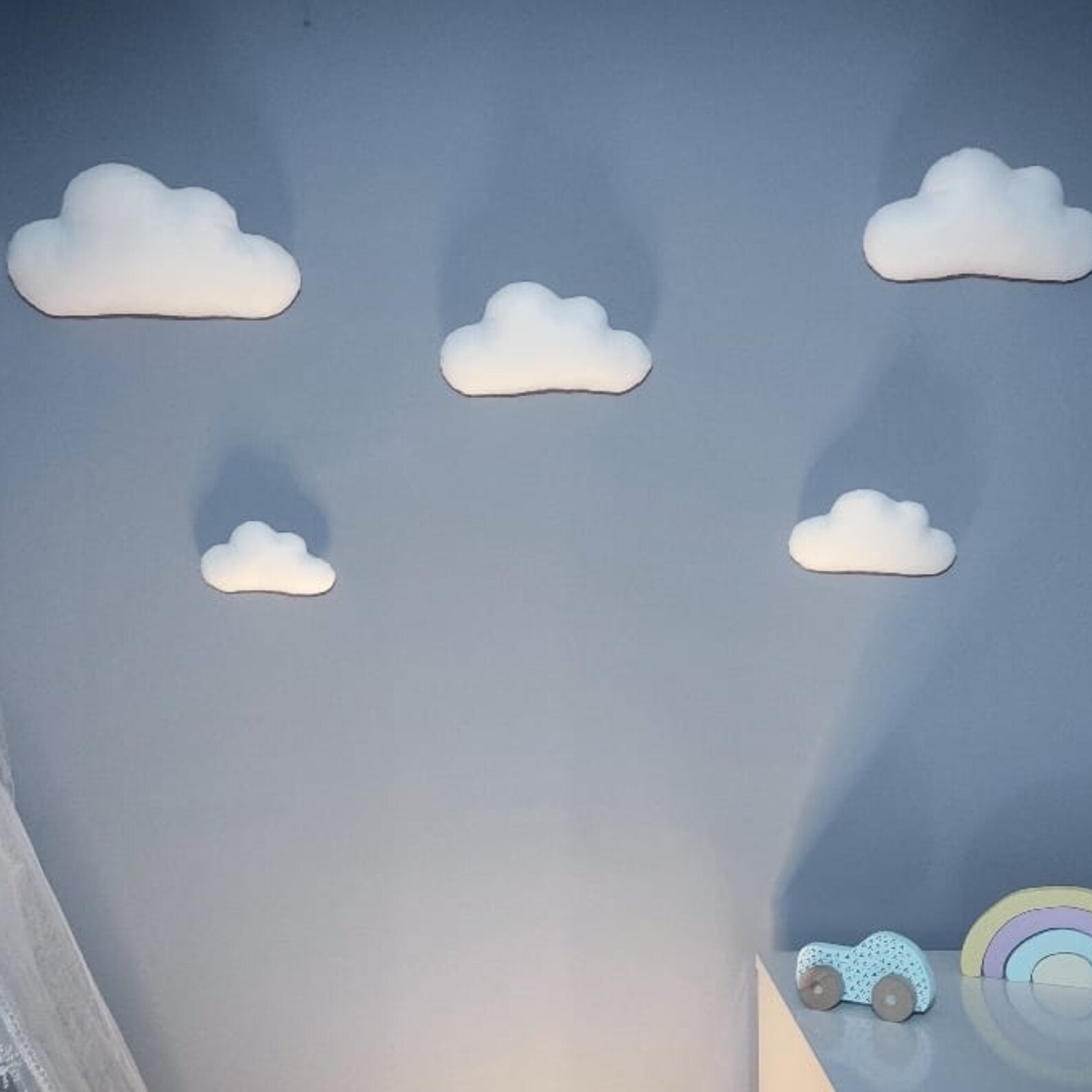Cloud Wall Decor Set Clouds Wall Hanging White Soft Clouds Cot - Etsy