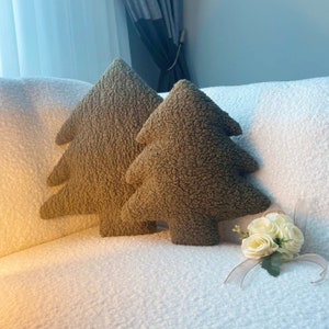 Tree Shaped Pillow, Christmas Pillow, Holiday Throw Pillow, Xmas Pillow ...