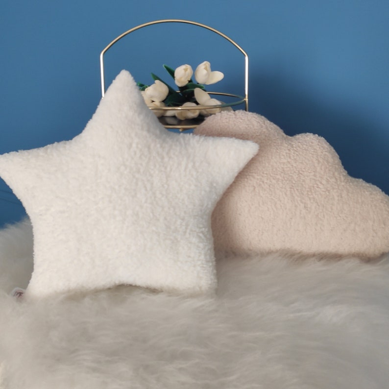 Cloud Pillow Cloud Shaped Pillow Star Cushion Cloud and - Etsy