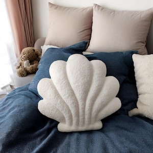 Seashell Decorative Pillow, Ivory Shell Pillow,sea Shell Cushion,baby ...