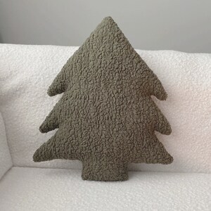 Tree Shaped Pillow, Christmas Pillow, Holiday Throw Pillow, Xmas Pillow ...