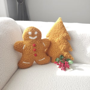 Plush Gingerbread Man Pillow, Christmas Pillow, Gingerbread Man Decor ...