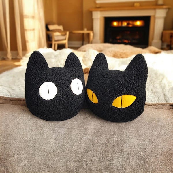 Cat Head Pillow - Etsy