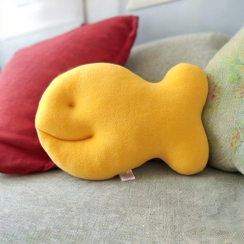 Cheesy Fish Cracker Plush Pillow, Nursery Decor - Etsy
