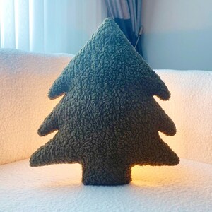 Tree Shaped Pillow, Christmas Pillow, Holiday Throw Pillow, Xmas Pillow ...