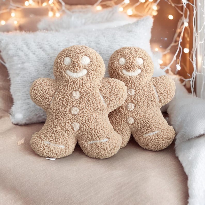Handmade Gingerbread Man Pillow: Christmas Holiday Decor - Etsy