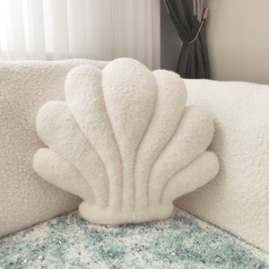Seashell Decorative Pillow, Ivory Shell Pillow,sea Shell Cushion,baby ...