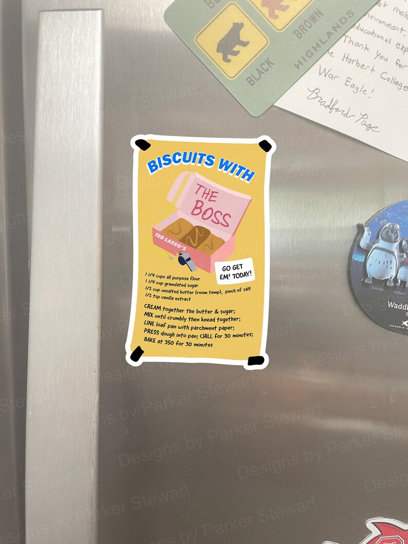 Biscuits With the Boss Recipe Magnet - Etsy