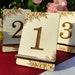 Wooden Table Top Numbers, Elegant Personalized Design, Placeholder ...