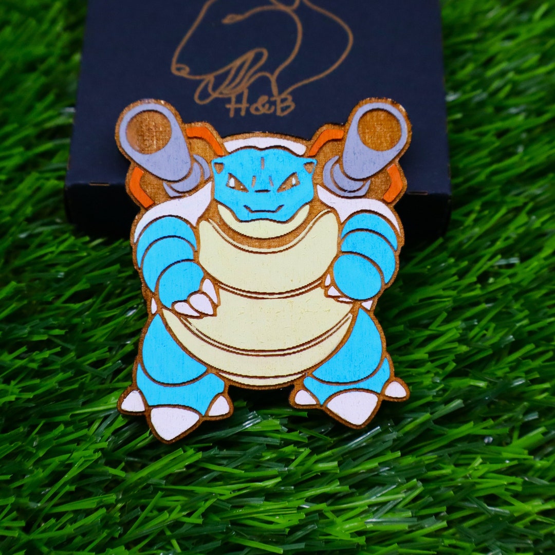 Wooden Blastoise Pokémon Magnet, Custom Anime Gift, Geek, Home ...