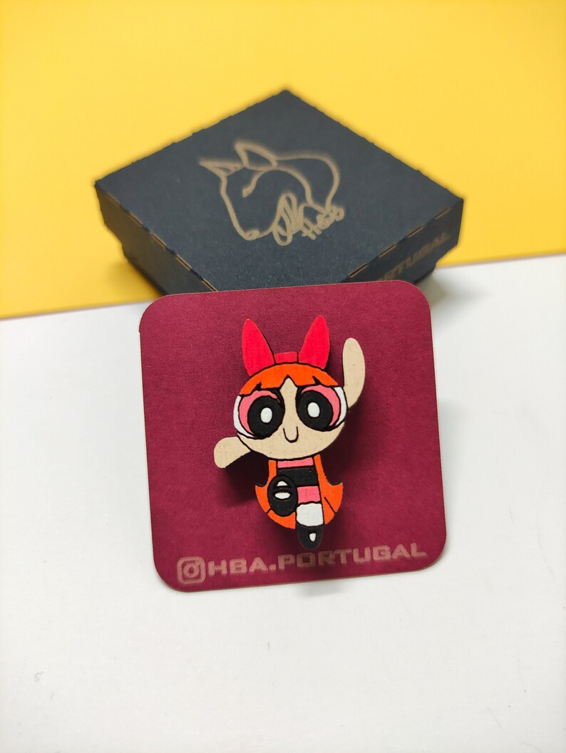 Powerpuff Girls Wooden Pins Blossom Bubbles Buttercup Gift - Etsy