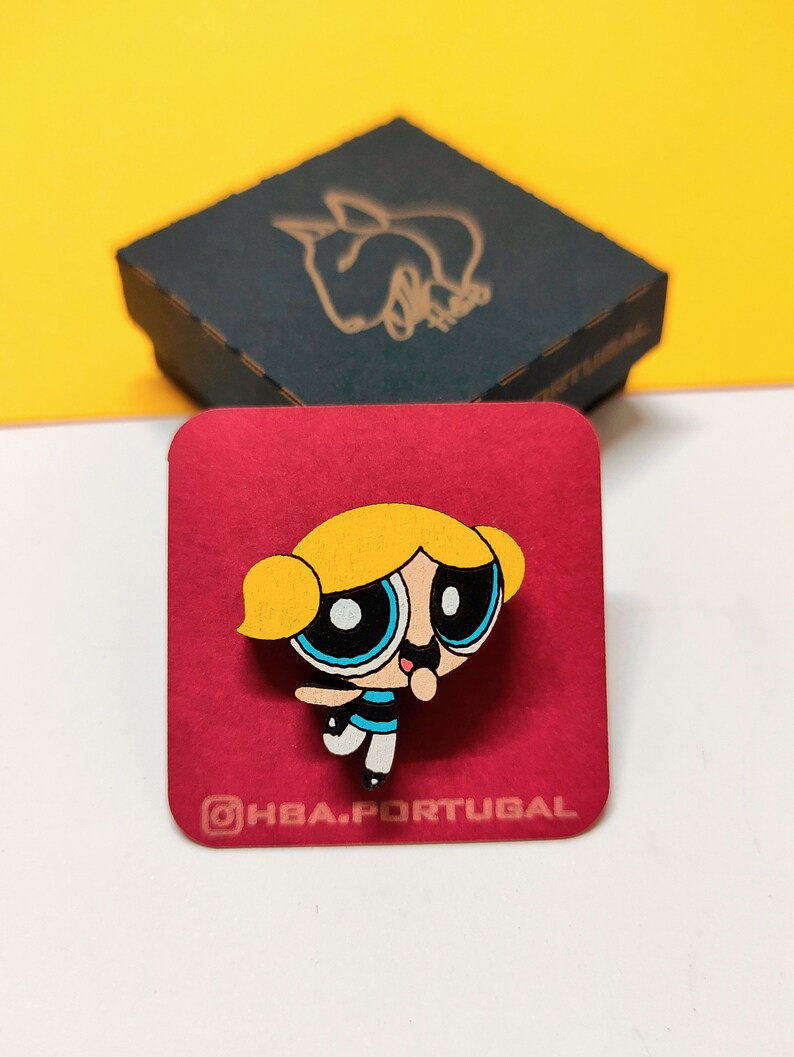 Powerpuff Girls Wooden Pins Blossom Bubbles Buttercup Gift - Etsy