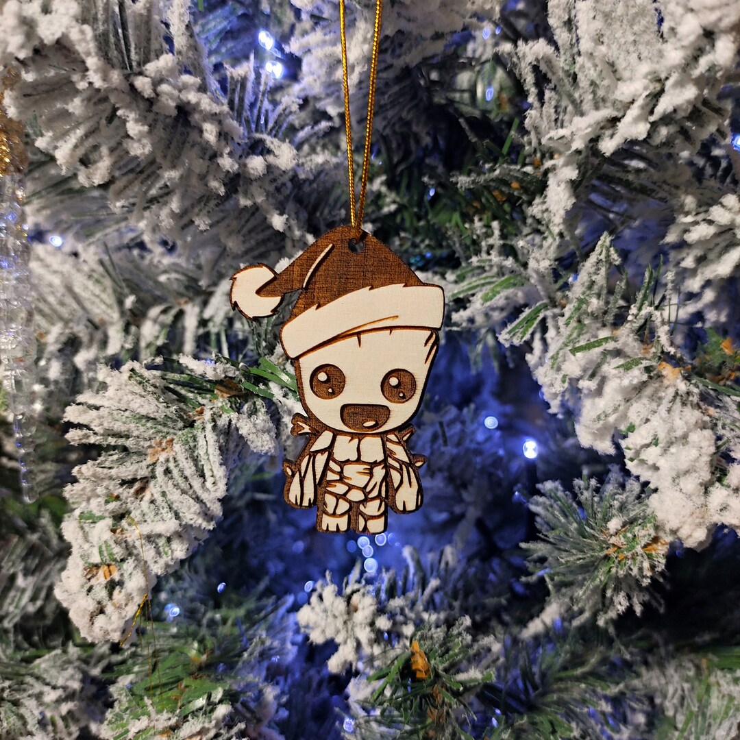 Wooden Groot Christmas Ornaments, Dancing Groot, Nerd and Geek Gift ...
