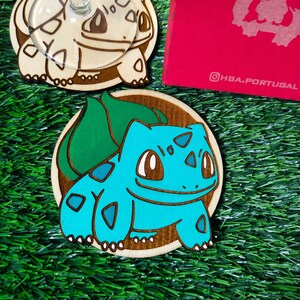 Set of 4 Colorful Wooden Pokémon Coasters, Bulbasaur, Ivysaur, Venusaur ...