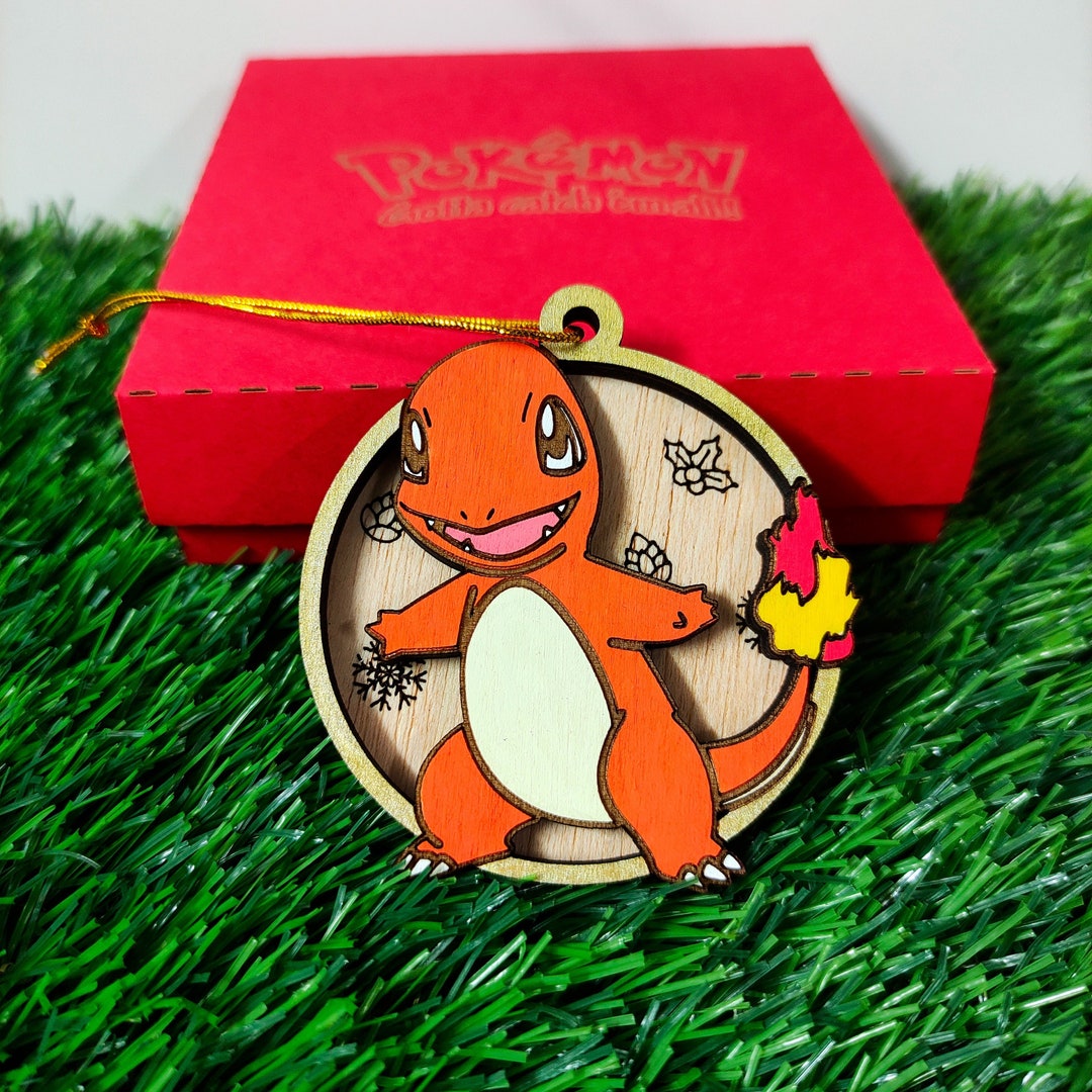 Wooden Pokémon Christmas Ornaments, Charmander, Colorful Geek Gift ...