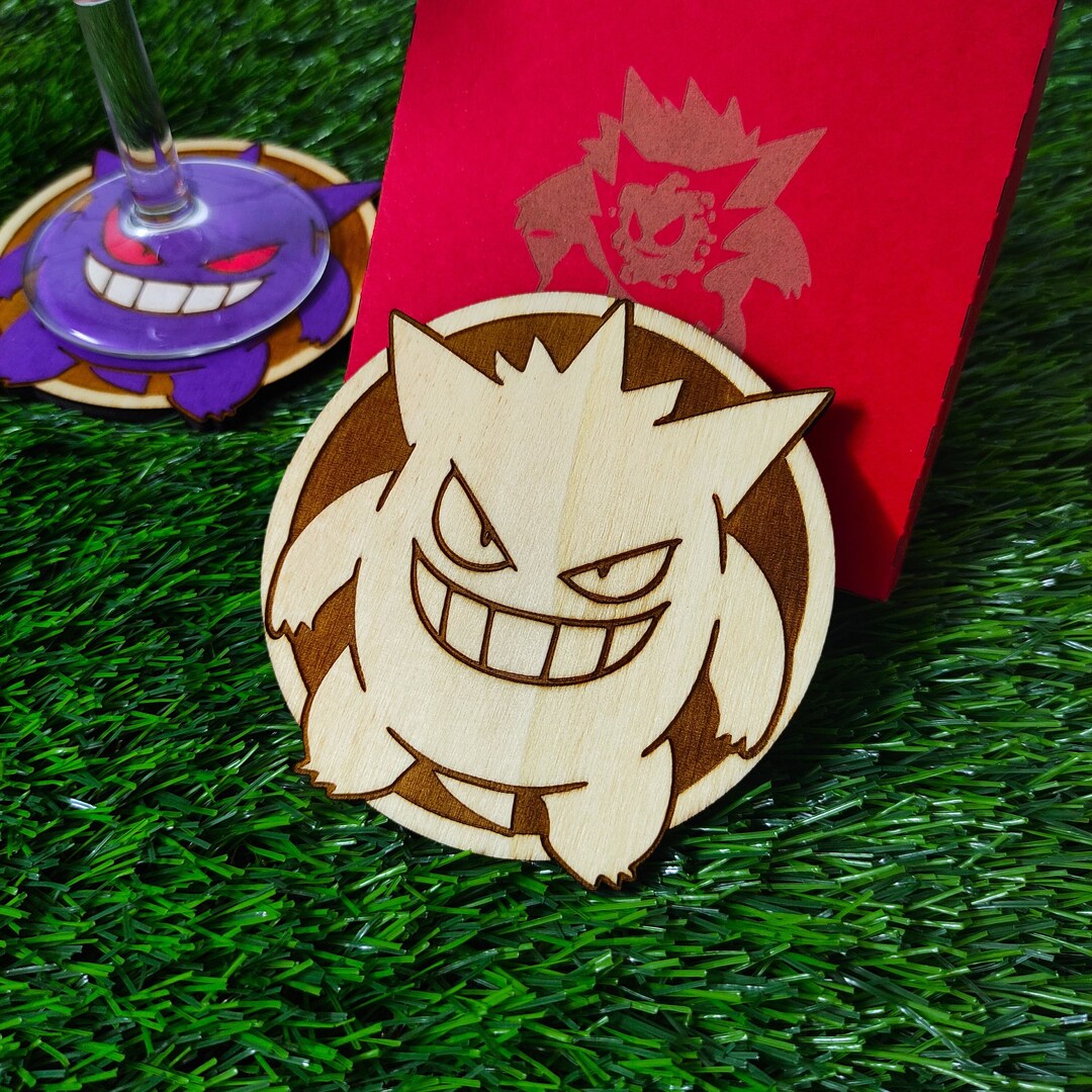 Colorful Pokémon Wooden Coasters, Gengar, Unique Gift, Geek Decoration ...