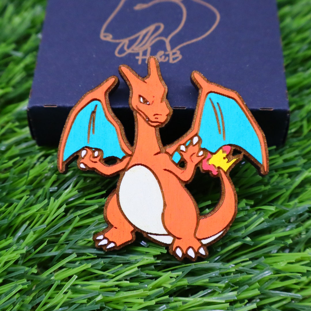 Wooden Charizard Pokémon Magnet, Custom Anime Gift, Geek, Home ...