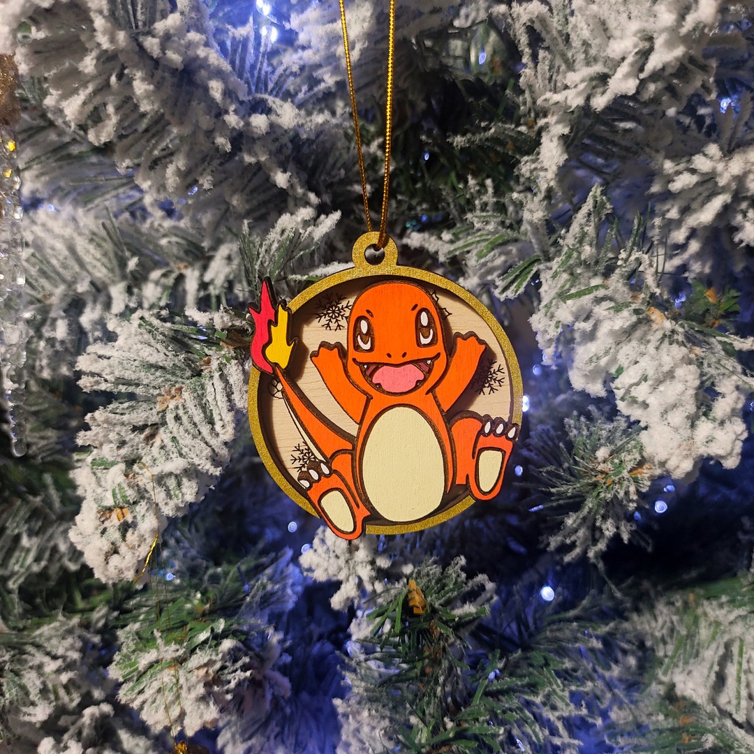Wooden Pokémon Christmas Ornaments, Charmander, Colorful Geek Gift ...