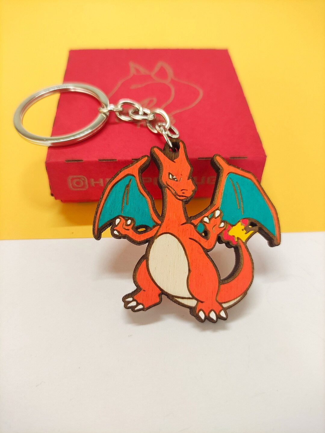 Pokémon Wooden Keychain, Charizard, Personalized Anime Gift, Geek ...