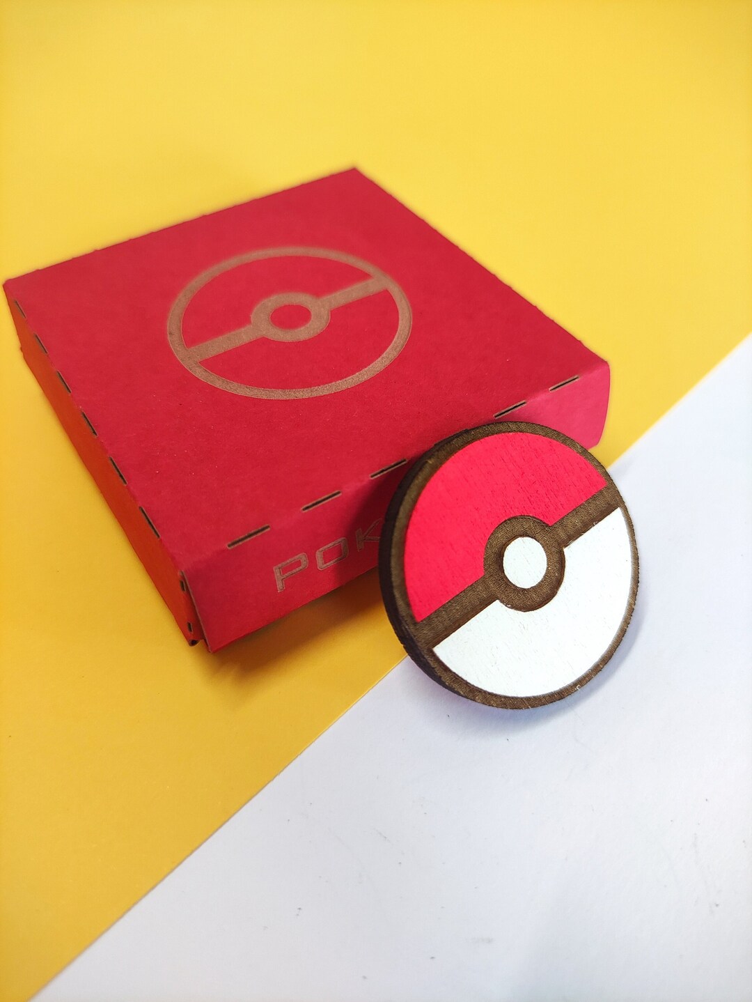 Wooden Pokémon Magnets, Poké Ball, Custom Anime Gift, Geek, Home ...