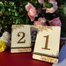 Wooden Table Top Numbers, Elegant Personalized Design, Placeholder ...