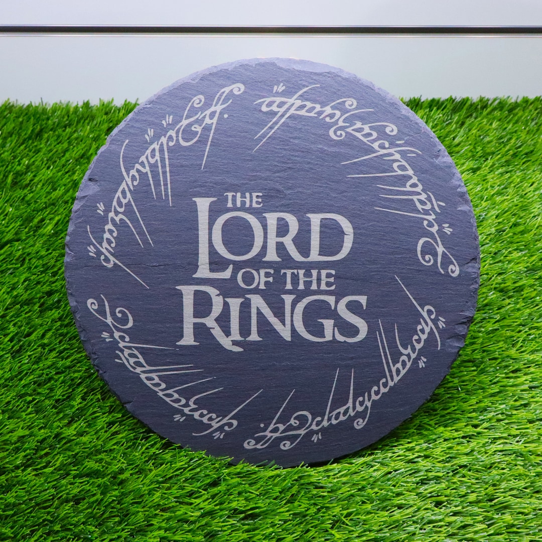 Premium Lord of the Rings Slate Serving Board, HQ Laser Engraved ...