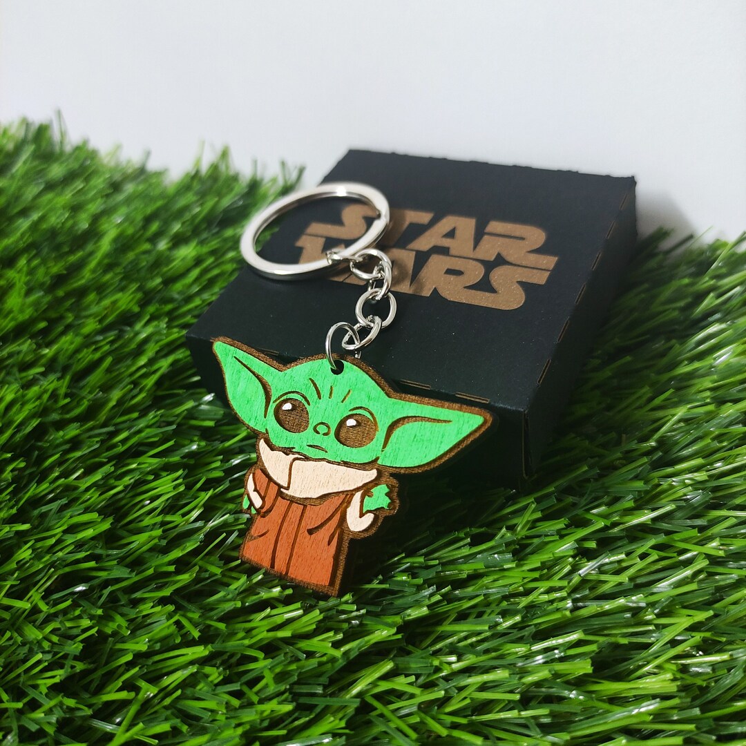 Baby Yoda Wooden Keychain, Star Wars, Geek Gift, for Nerds, Dad Gift ...
