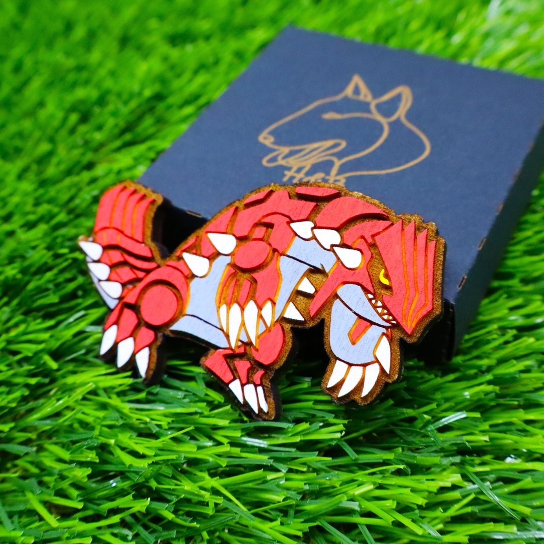 Wooden Groudon Pokémon Magnets, Custom Anime Gift, Geek, Home ...