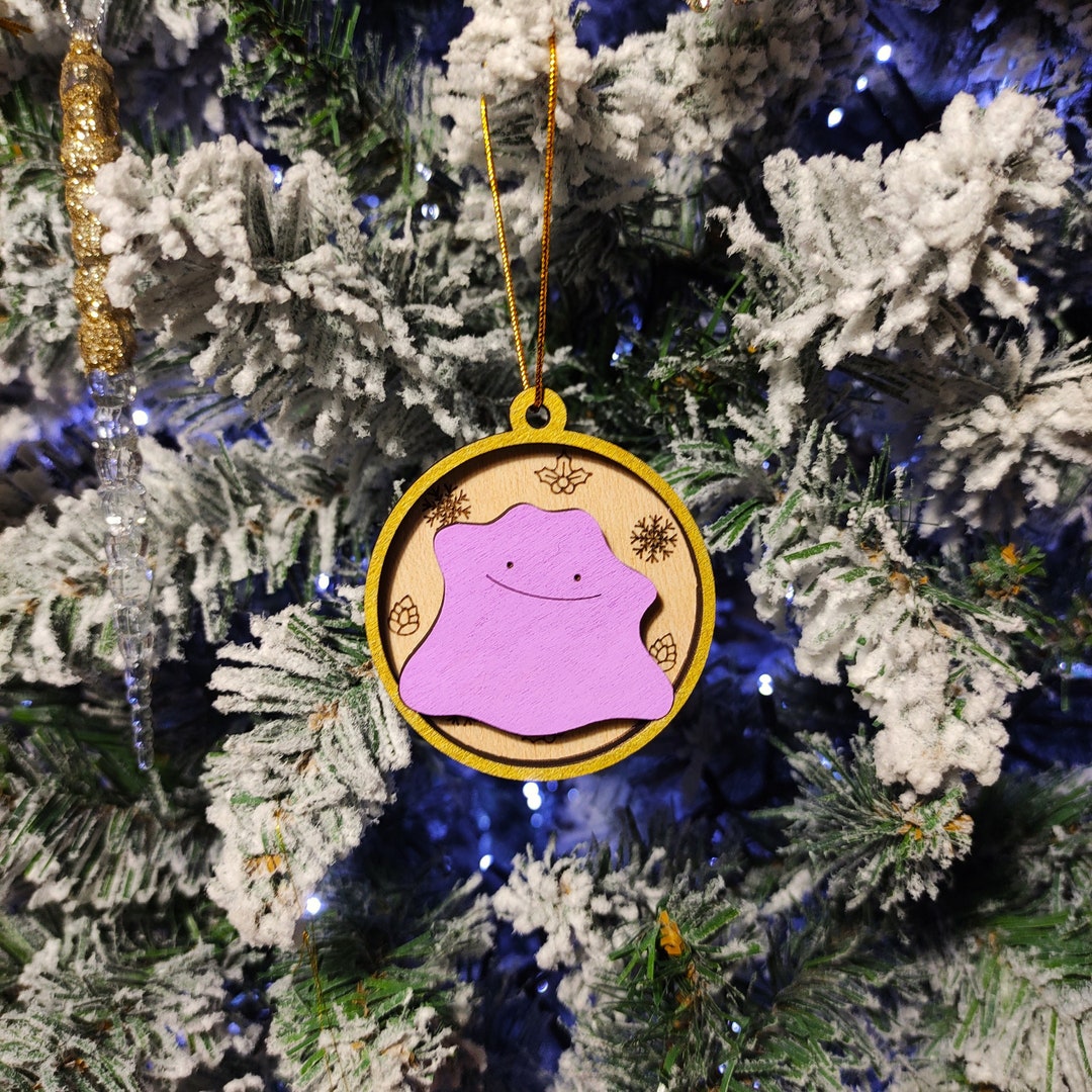 Wooden Pokémon Christmas Ornaments Ditto Colorful Geek Gift - Etsy UK