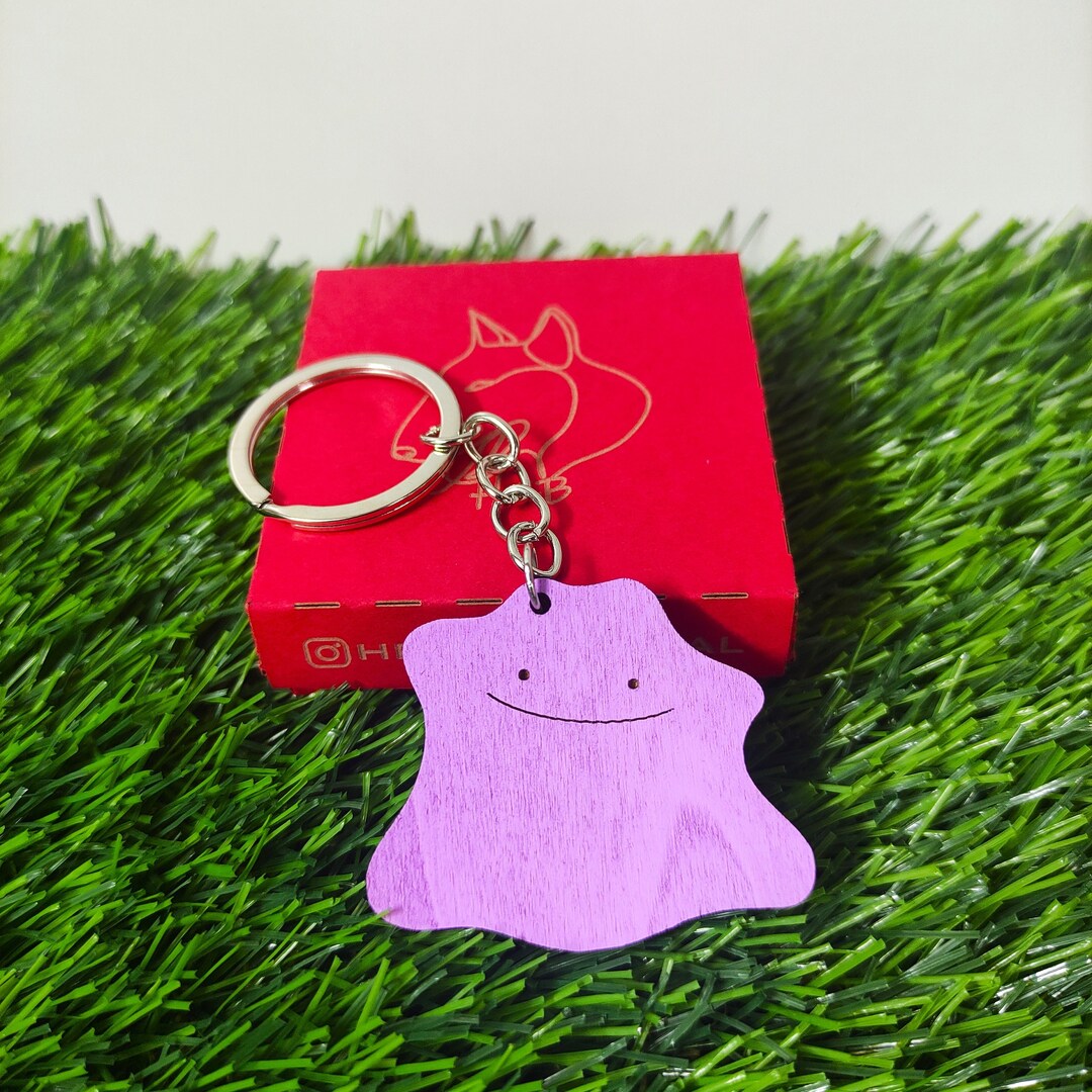 Pokémon Wooden Keychain, Ditto, Pikachu, Meowth, Snorlax, Jigglypuff ...