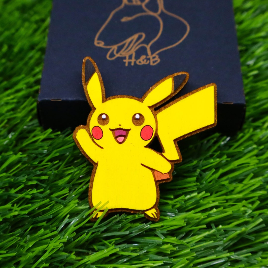 Wooden Pikachu Pokémon Magnet, Custom Anime Gift, Geek, Home Decoration ...