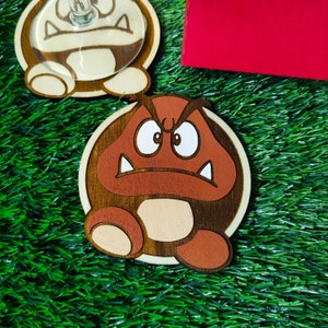 Set of 6 Colorful Wooden Super Mario Coasters, Yoshi, Piranha Plant ...