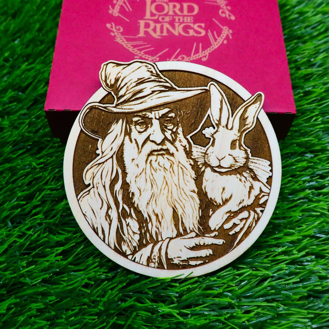 Set of 6 Lord of the Rings Wooden Coasters, Geek Gift, Home Decor ...