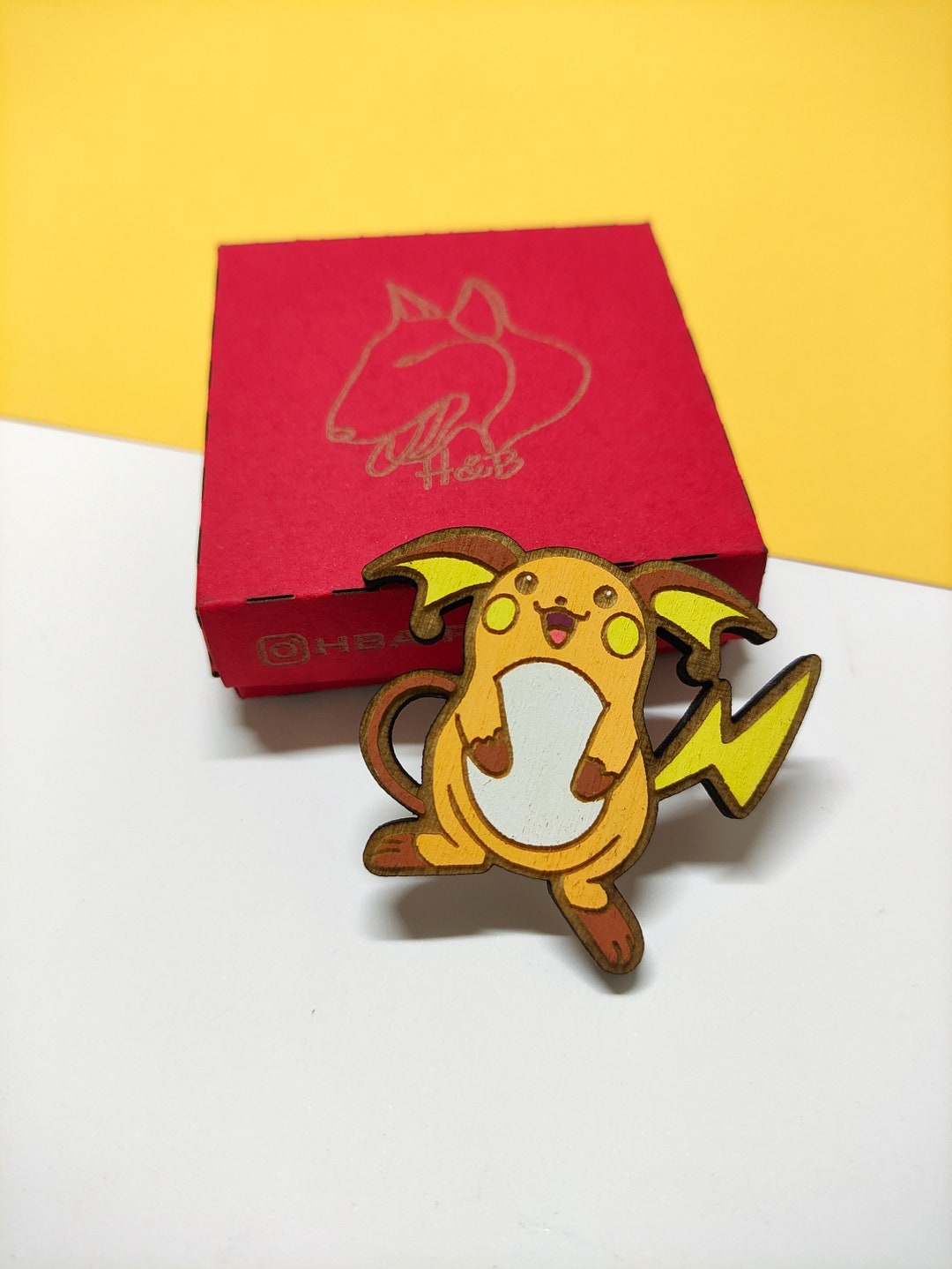 Wooden Pokémon Magnets, Raichu, Custom Anime Gift, Geek, Home ...