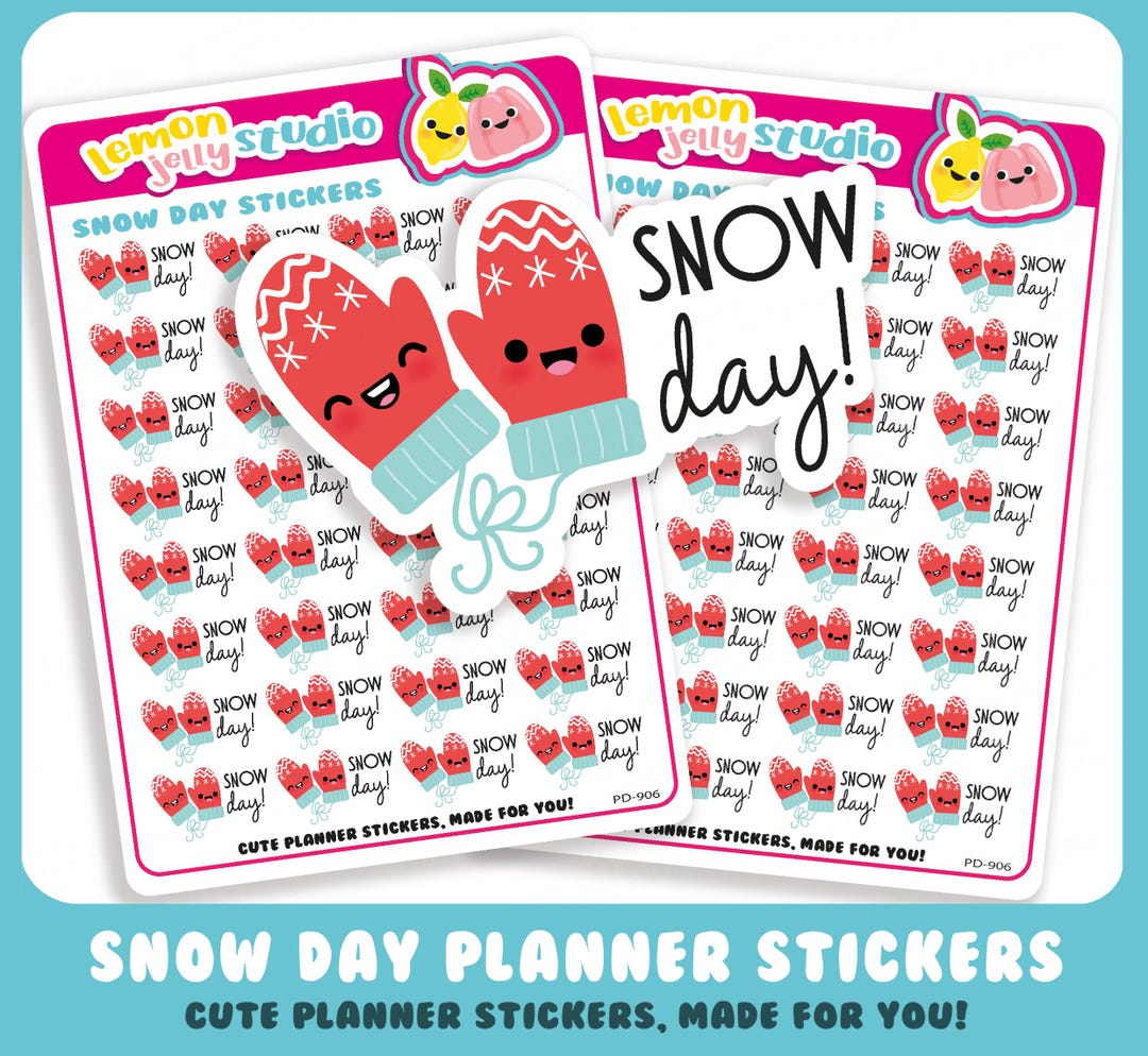 32 Cute Snow Day Planner Stickers - Etsy