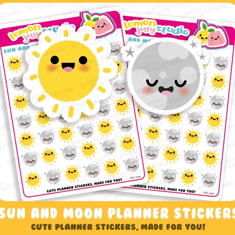 Moon Stickers - Etsy UK