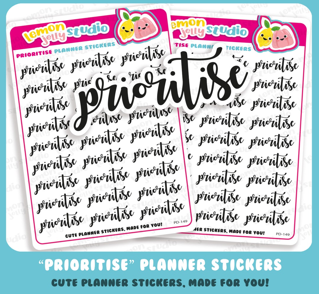 27 prioritise Words Diary/calendar/planner Stickers - Etsy