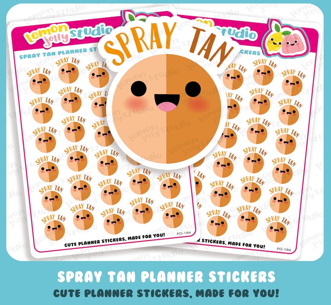 30 Cute Spray Tan/fake Tan/beauty/appointment Planner Stickers - Etsy