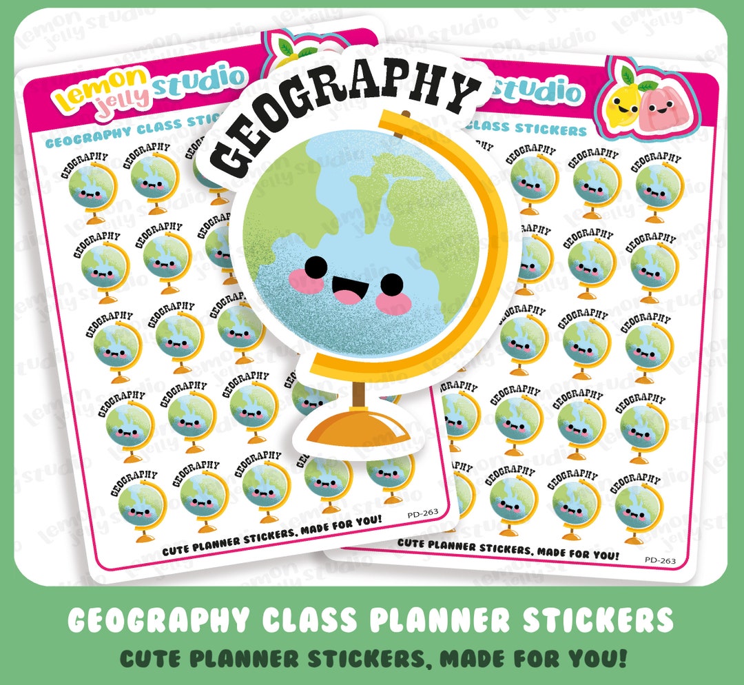 25 Cute Geography Class/school Planner Stickers - Etsy