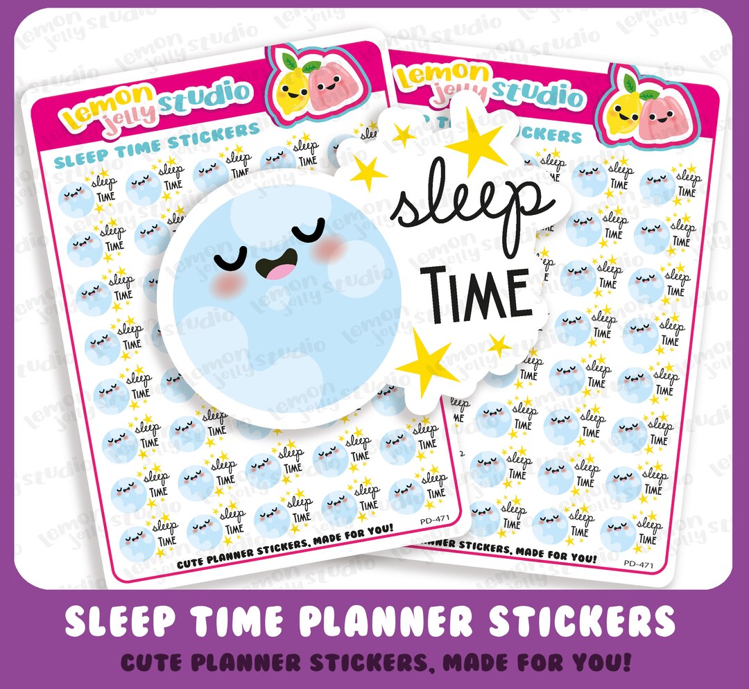 40 Cute Sleep Time Planner Stickers - Etsy