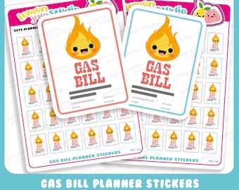 49 Cute Gas Bill Icons/pay Bill/ Bills Reminder Planner Stickers - Etsy