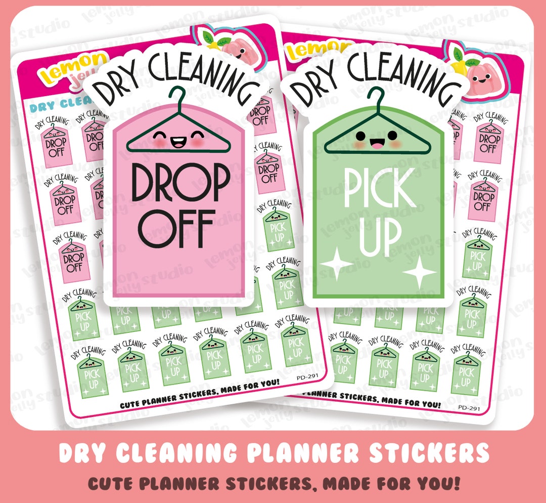 30 Cute Dry Cleaning/laundry/chores/ Planner Stickers - Etsy