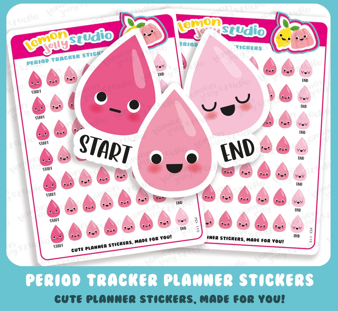 56 Cute Period Tracker Stickers - Etsy