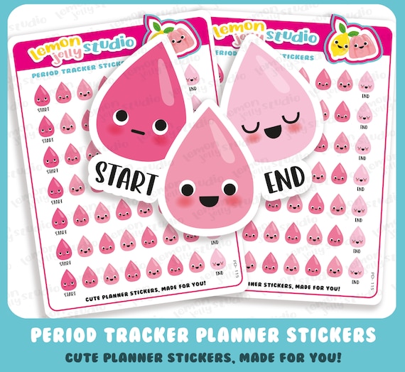 56 Cute Period Tracker Stickers - Etsy