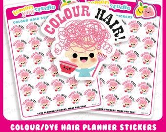 42 Cute Hair Colour/dye/reminder Planner Stickers - Etsy