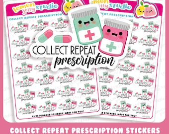 49 Cute Prescription/medicine/pills/reminder Planner Stickers - Etsy
