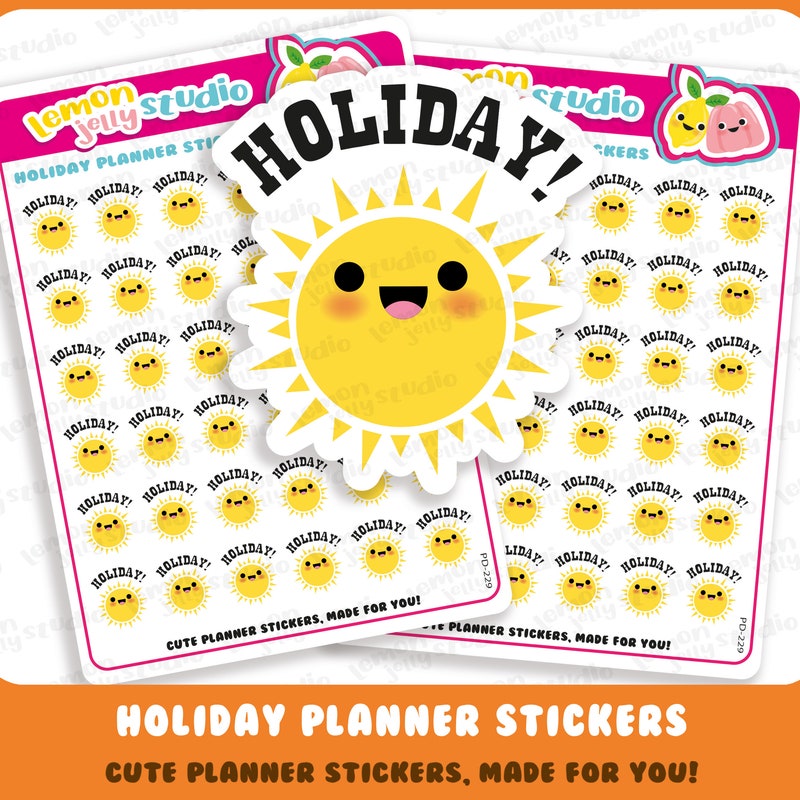 Holiday Day off Stickers - Etsy UK