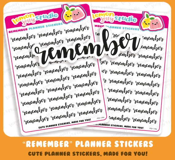 30 remember Words Diary/calendar/planner Stickers - Etsy